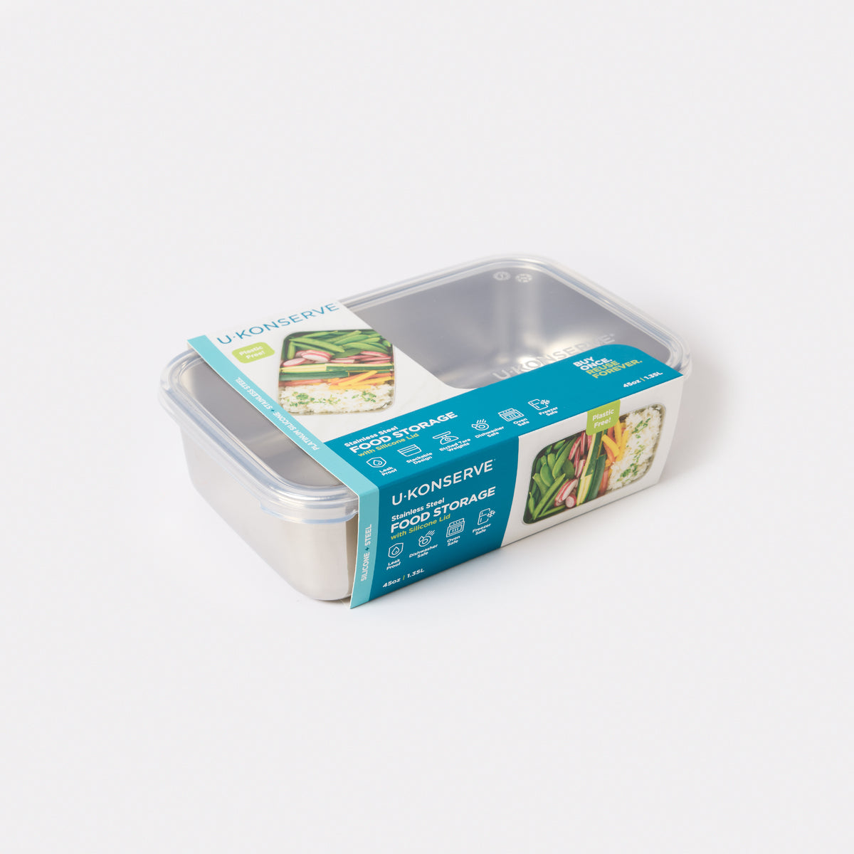 Stainless Steel Rectangular Food Container - 45oz – Good Buy Supply